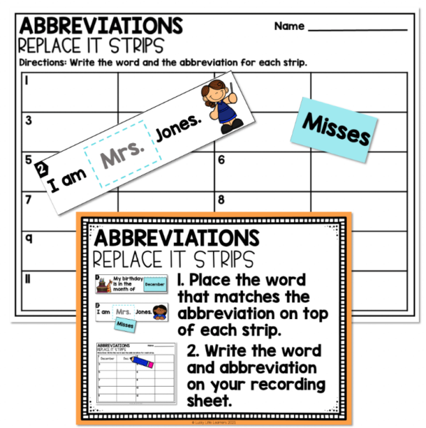 How to Teach Abbreviations - Lucky Little Learners