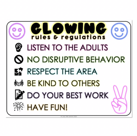 Glow Day Classroom Transformation - Lucky Little Learners