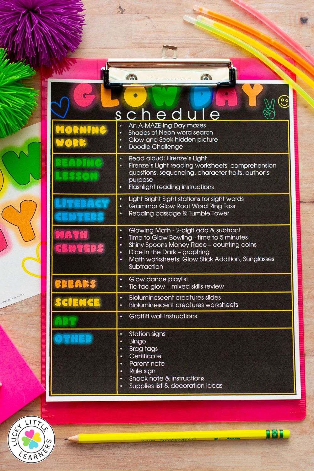 Glow Day Classroom Transformation - Lucky Little Learners