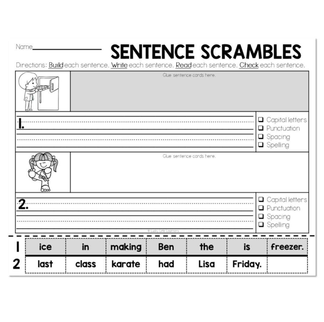 6 Ways to Get Students to Write Complete Sentences - Lucky Little Learners
