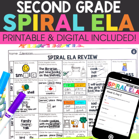 Spiral ELA Review Routine Ideas - Lucky Little Learners