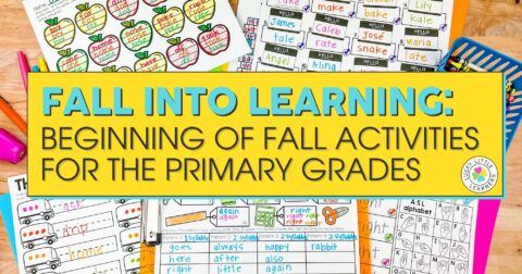 Beginning of Fall Review Activities for Primary Grades - Lucky Little ...