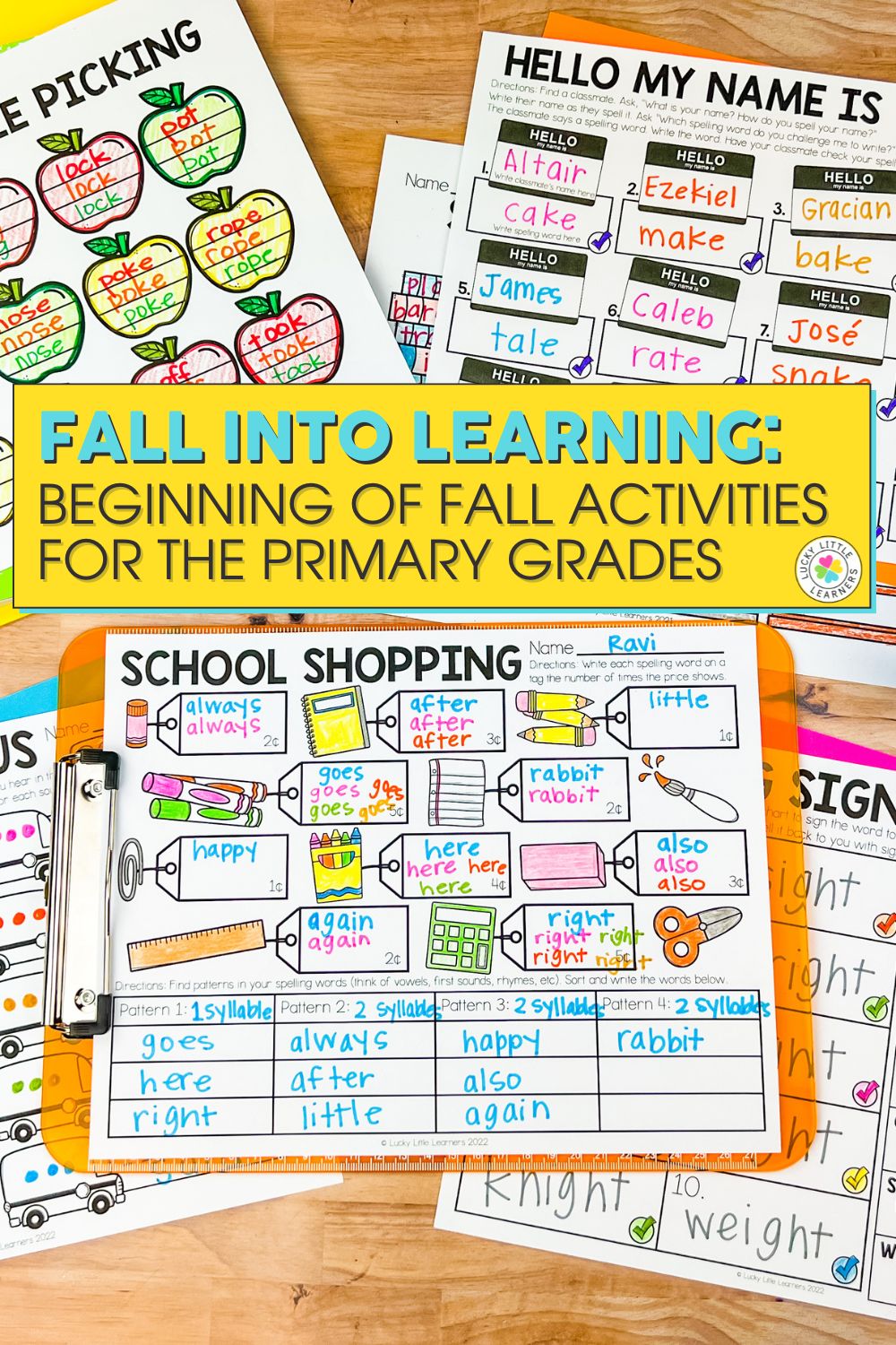 Fall into Learning: Beginning of Fall Activities for the Primary Grades ...