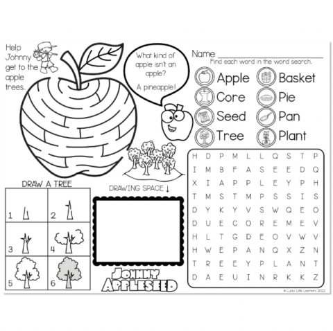 Johnny Appleseed Day for 1st Grade - Lucky Little Learners