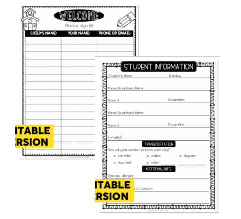 Back to School Night Activities - Lucky Little Learners