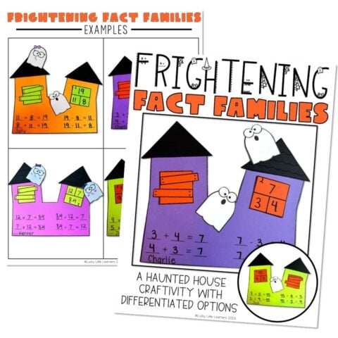 Ghost Spelling and Fact Family Haunted Houses - Lucky Little Learners