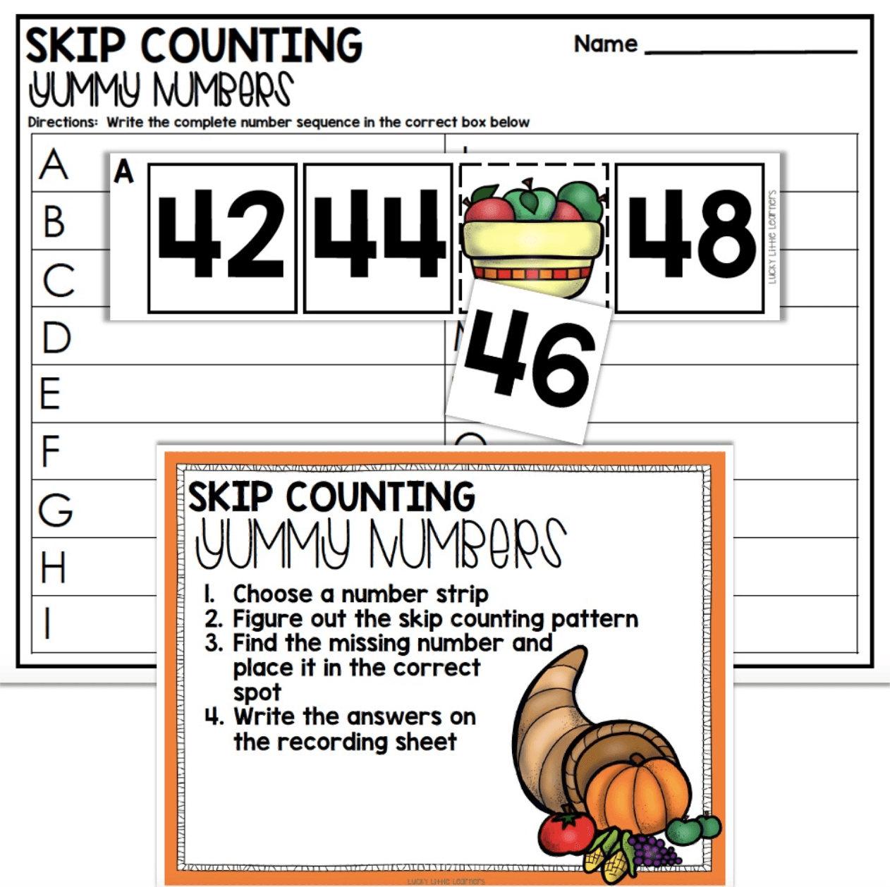 Fall Math Centers - Lucky Little Learners