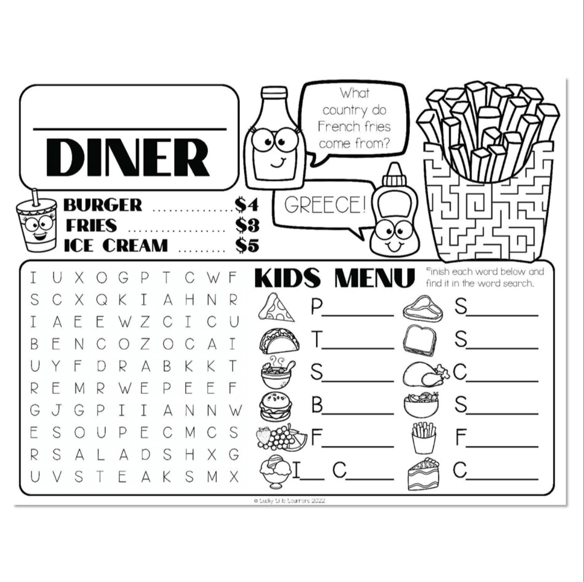 Classroom Restaurant Transformation - Lucky Little Learners