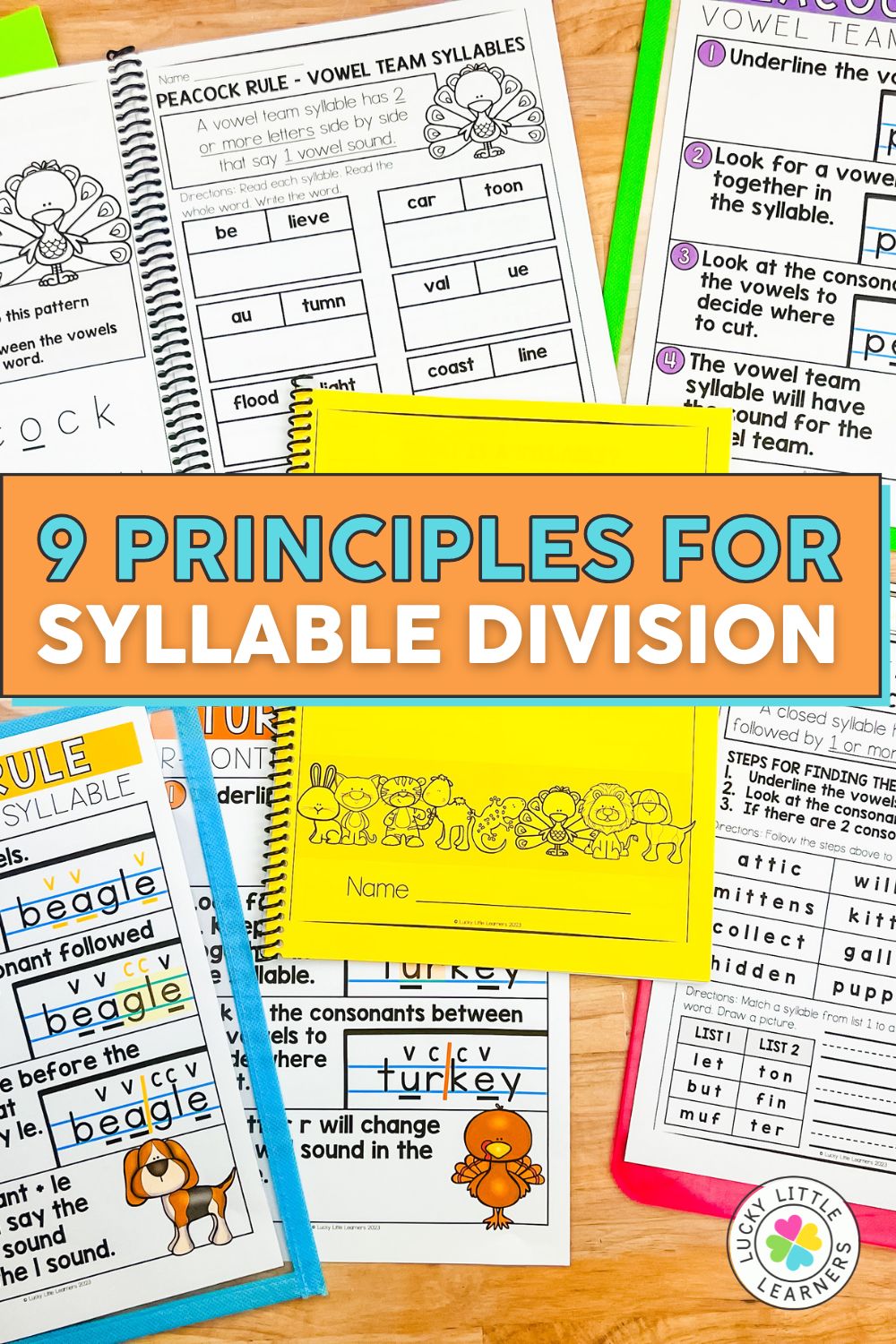 9 Principles for Syllable Division - Lucky Little Learners