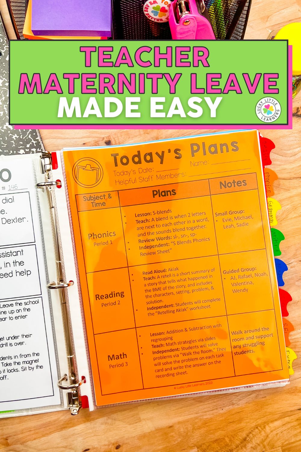 Teacher Maternity Leave Made Easy - Lucky Little Learners