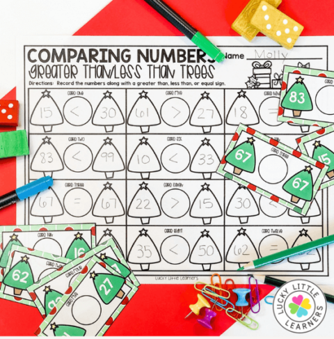 Christmas Math Centers - Lucky Little Learners