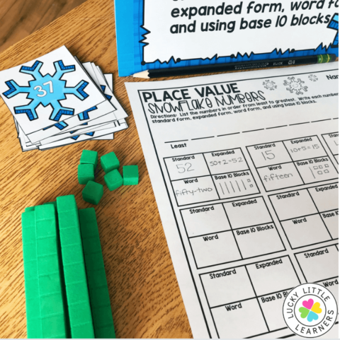 January Math Centers for 1st & 2nd Grade - Lucky Little Learners