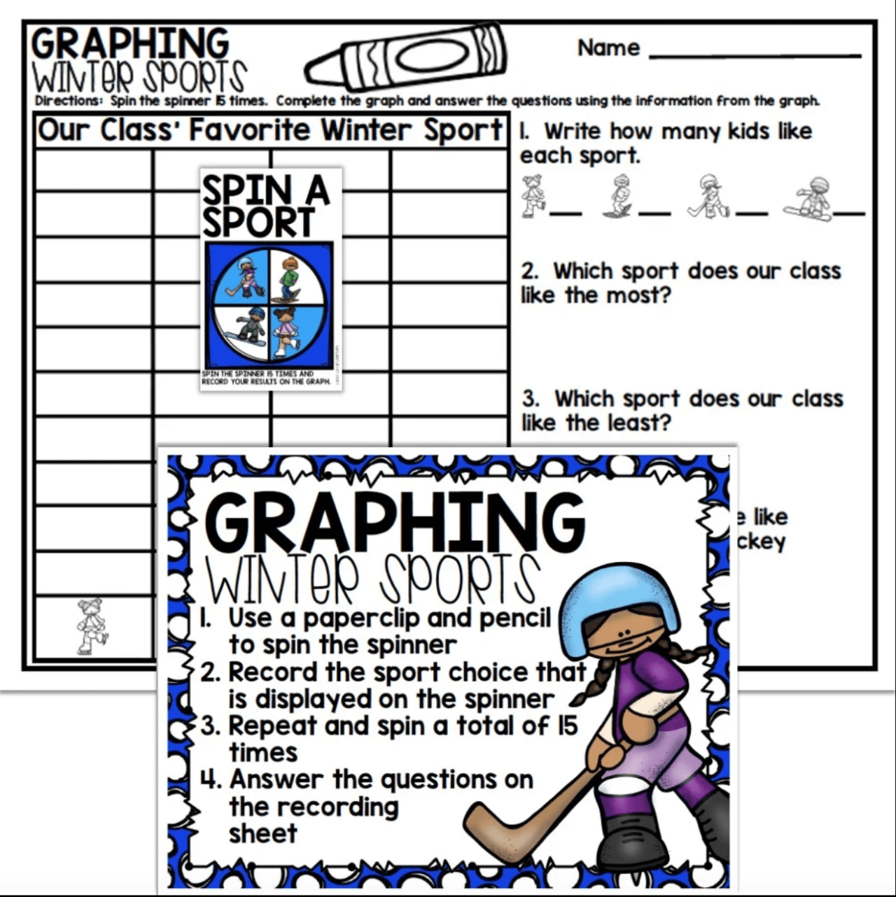 January Math Centers for 1st & 2nd Grade - Lucky Little Learners