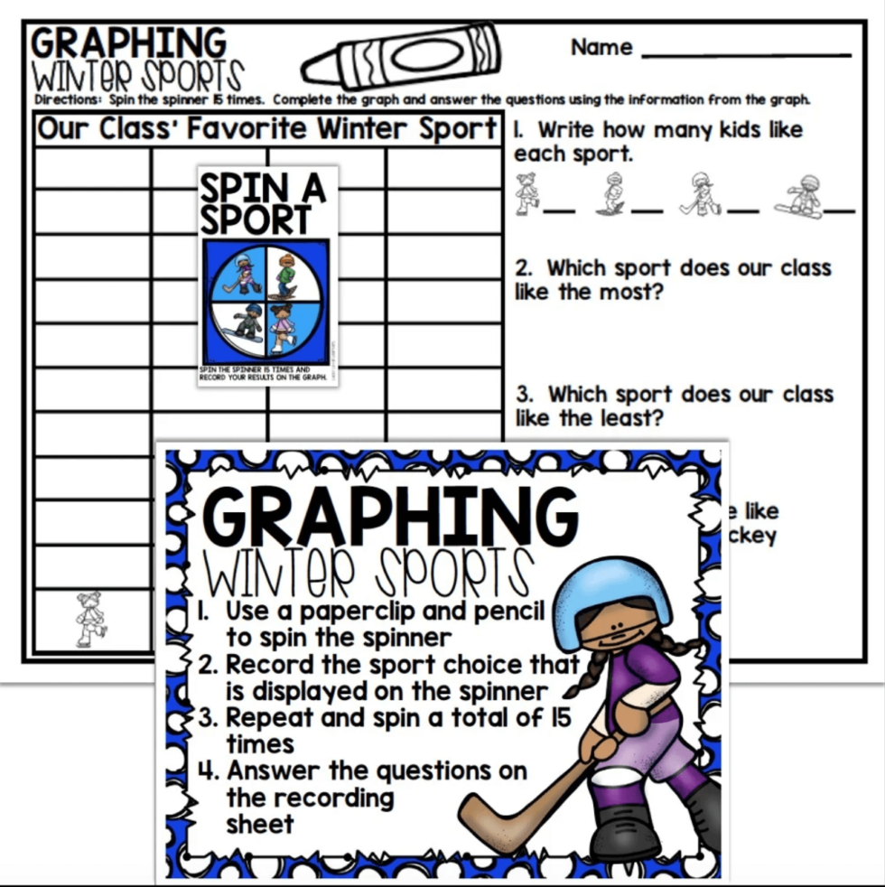 January Math Centers for 1st & 2nd Grade - Lucky Little Learners