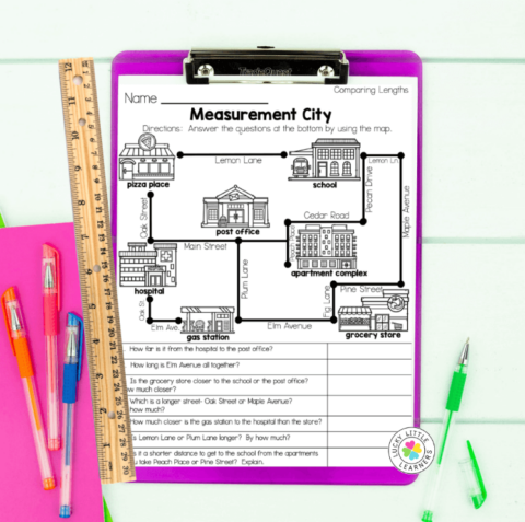 Second Grade Math Worksheets: Measurement, Data, Time & Money - Lucky ...