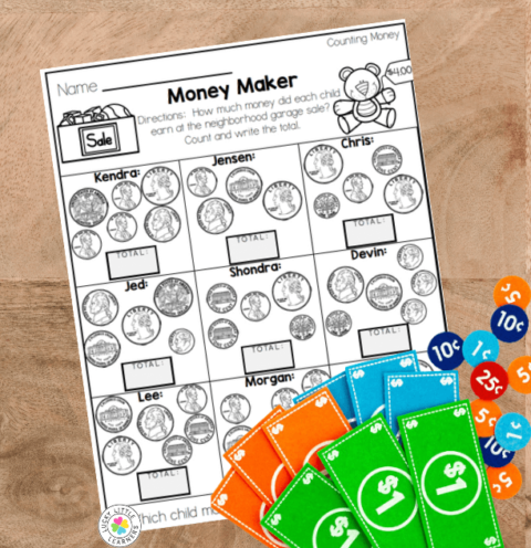 More Than Just a Worksheet - Math Money Exercises for 2nd Grade - Lucky ...