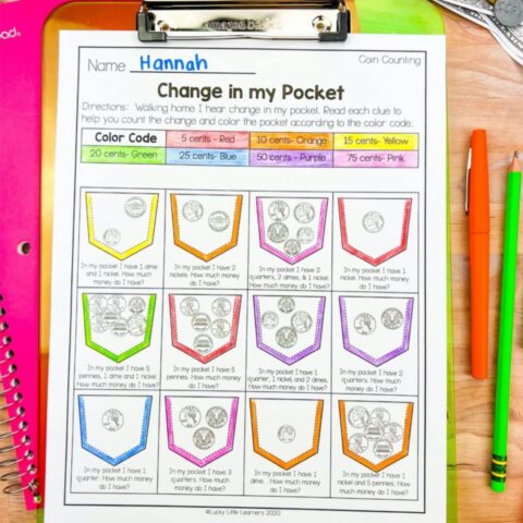 More Than Just a Worksheet - Math Money Exercises for 2nd Grade - Lucky ...