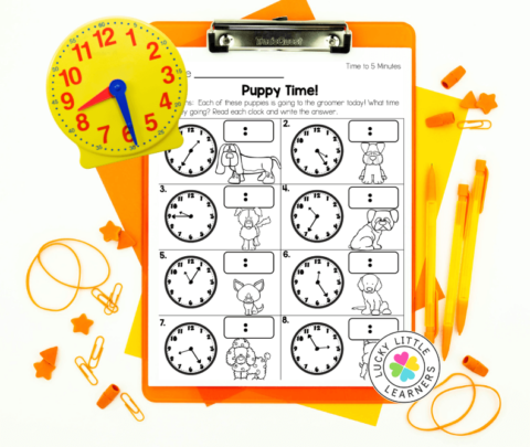 Second Grade Math Worksheets: Measurement, Data, Time & Money - Lucky ...