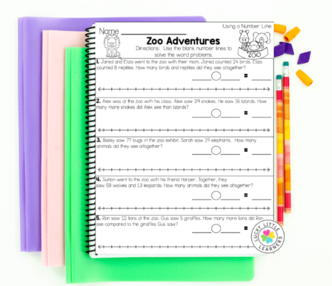 Second Grade Math Worksheets: Measurement, Data, Time & Money - Lucky ...