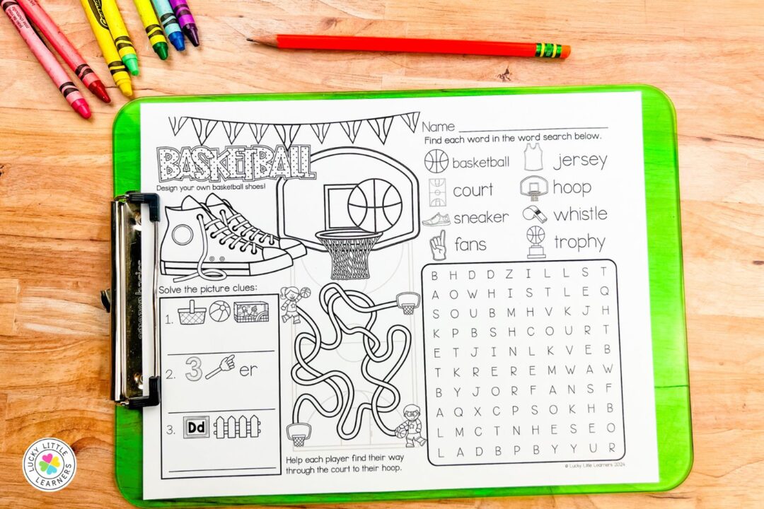 Books and Basketball Classroom Transformation - Lucky Little Learners