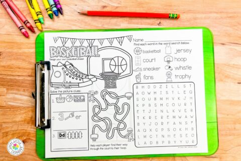 Books and Basketball Classroom Transformation - Lucky Little Learners