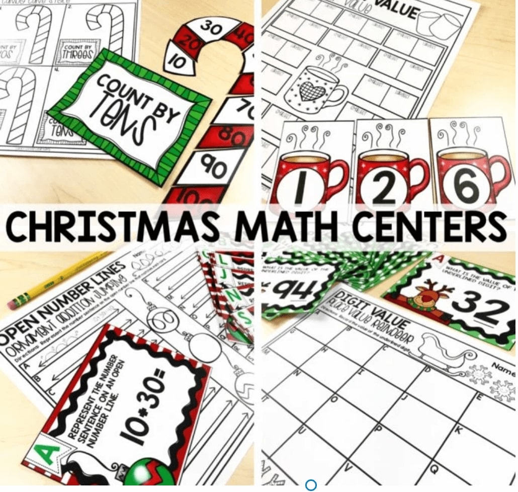 Christmas Math Centers - Lucky Little Learners
