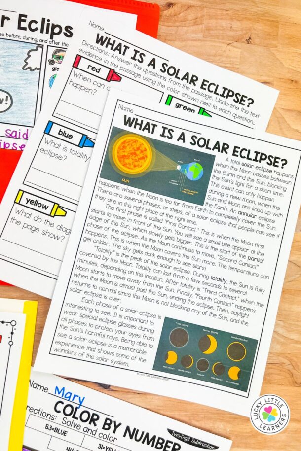 Solar Eclipse in the Classroom - Lucky Little Learners