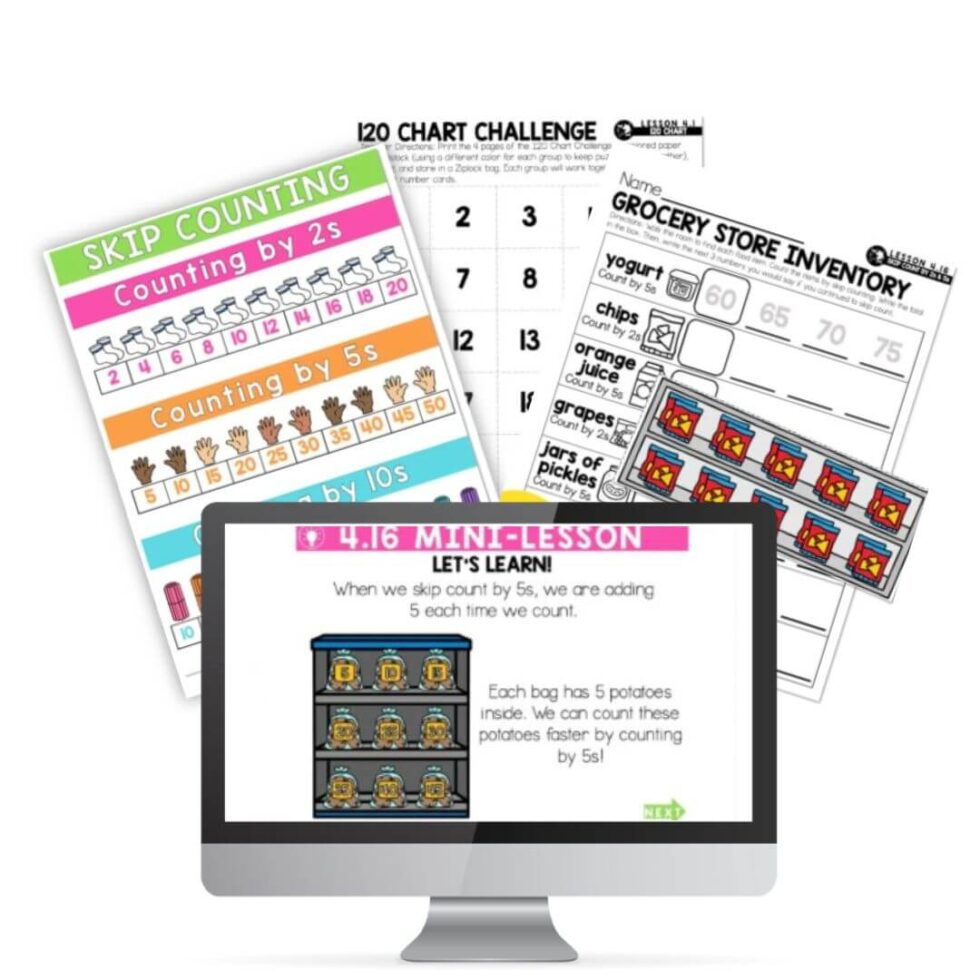 Teaching Skip Counting in 1st Grade vs 2nd Grade - Lucky Little Learners