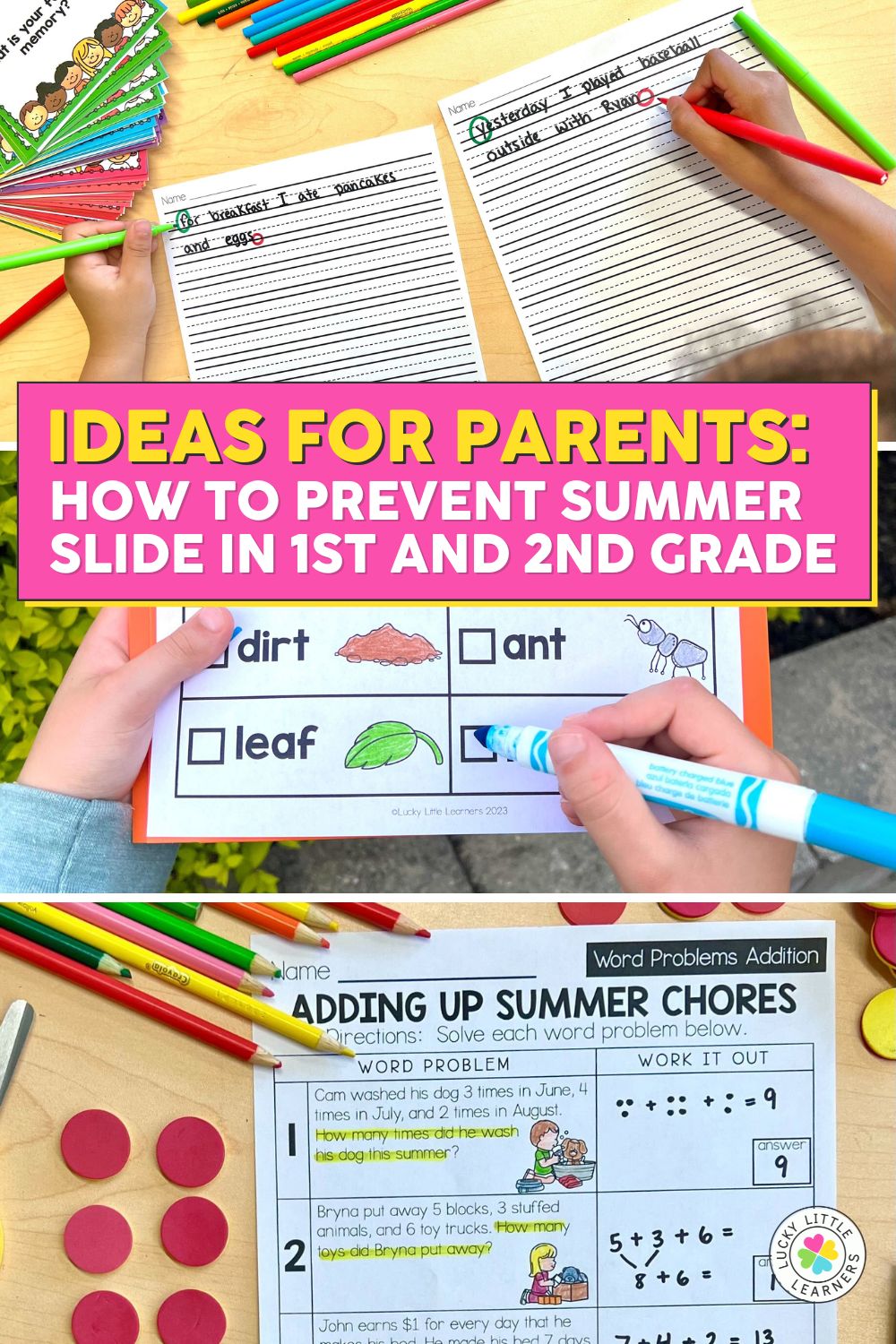 Ideas for Parents: How to Prevent Summer Slide in 1st and 2nd Grade ...