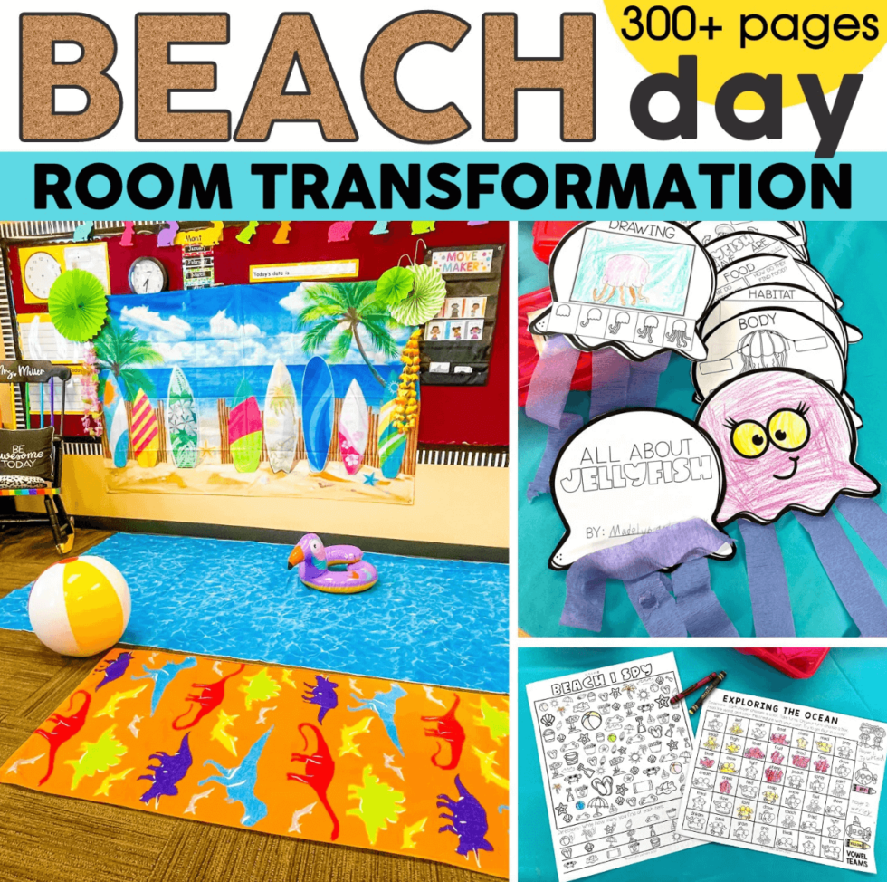 Beach Day Classroom Transformation - Lucky Little Learners