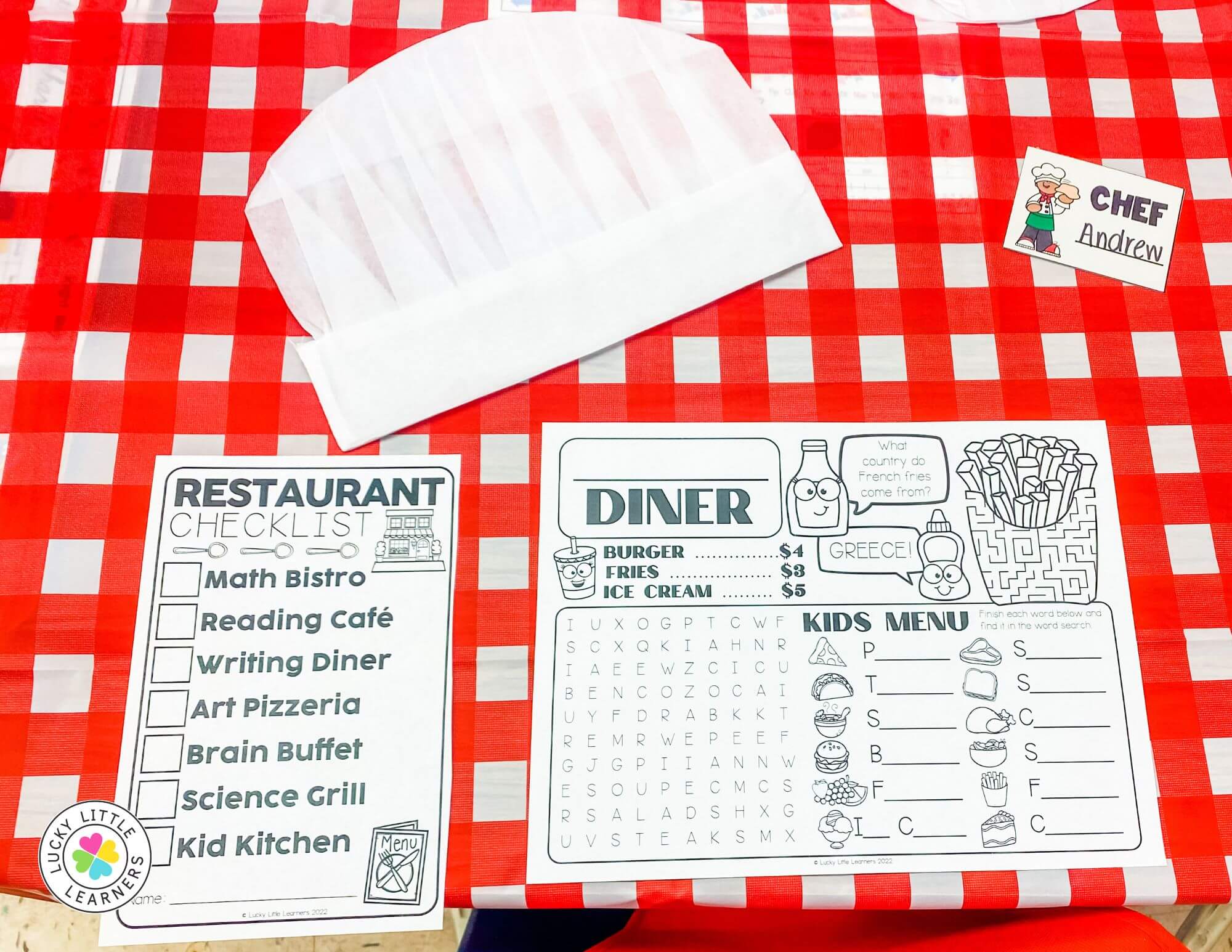 Classroom Restaurant Transformation - Lucky Little Learners