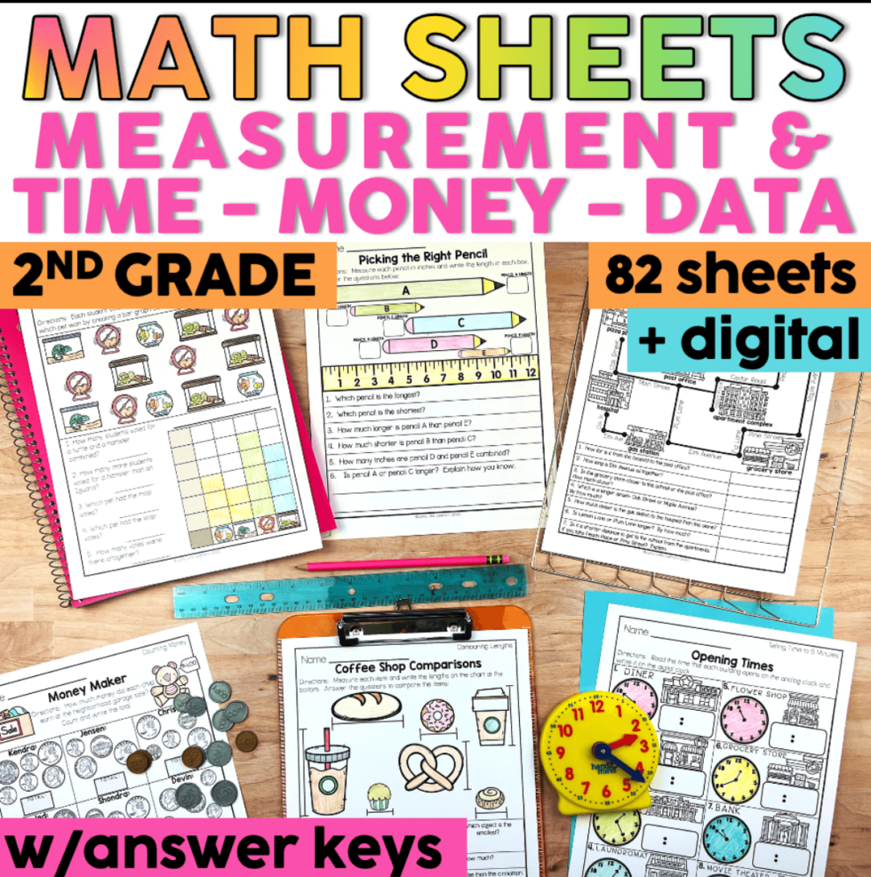 More Than Just a Worksheet - Math Money Exercises for 2nd Grade - Lucky ...