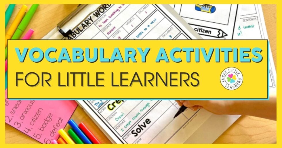 Vocabulary Activities - Lucky Little Learners