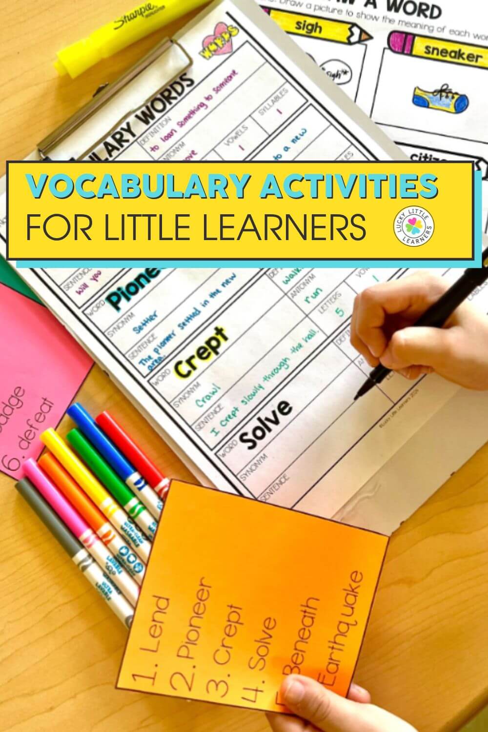 Vocabulary Activities - Lucky Little Learners