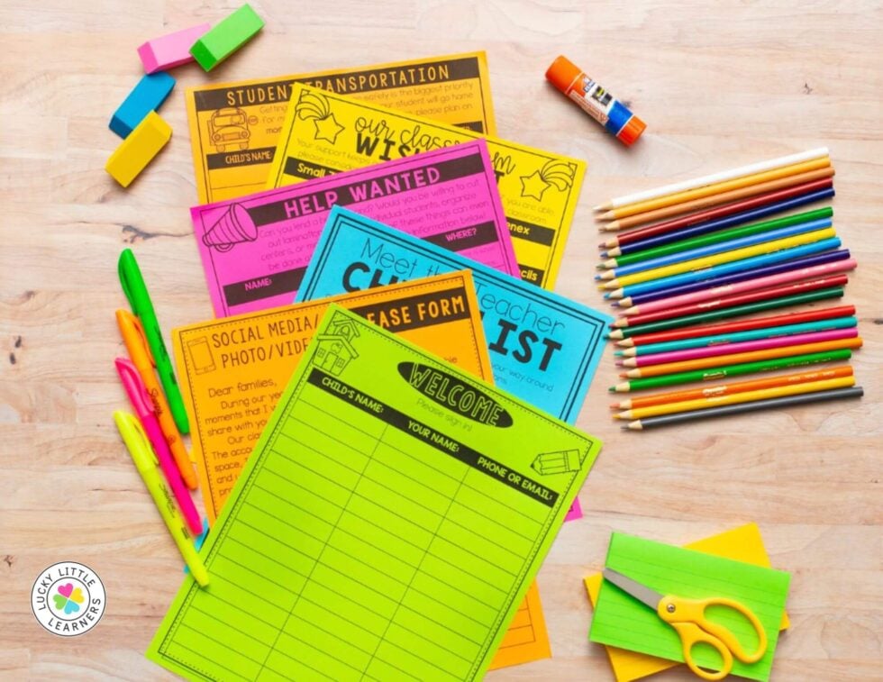 First Day of School Activities for 1st or 2nd Grade - Lucky Little Learners