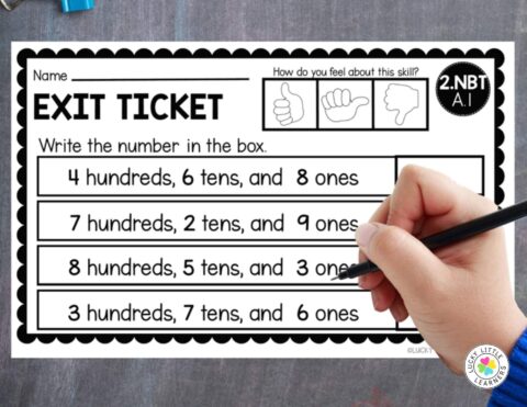 All About Math Exit Ticket Boards - Lucky Little Learners