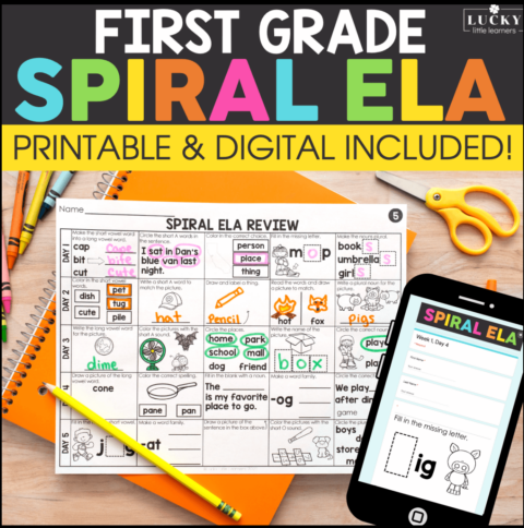 Spiral ELA Review Routine Ideas - Lucky Little Learners