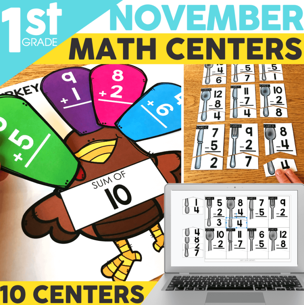 November Math Centers - Lucky Little Learners