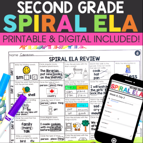 Spiral ELA Review Routine Ideas - Lucky Little Learners