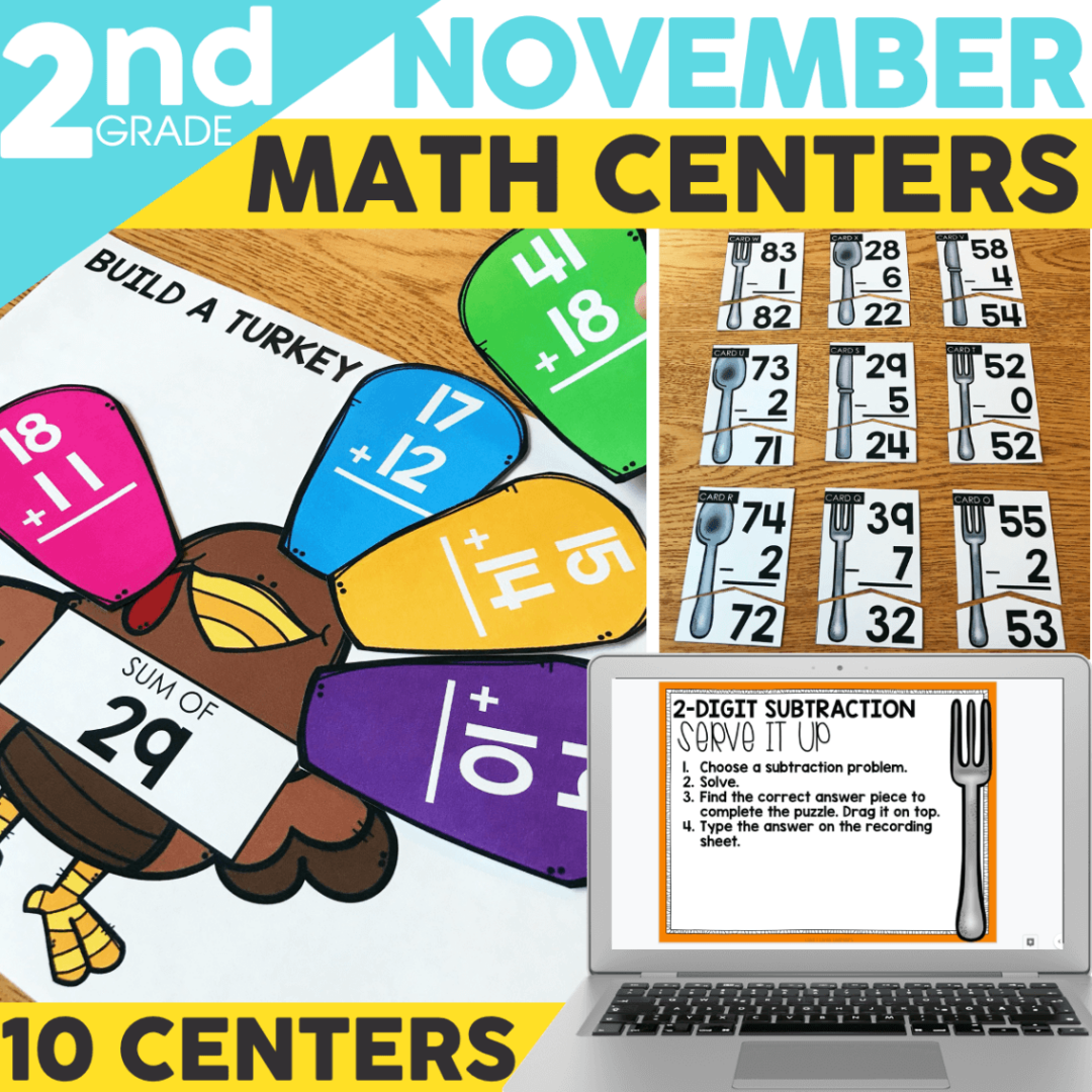 November Math Centers - Lucky Little Learners