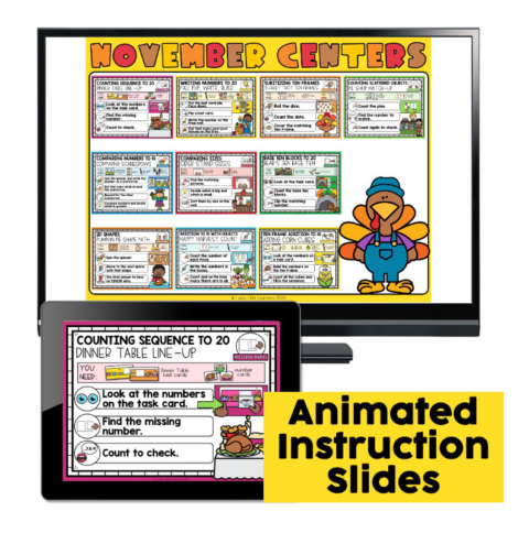 November Math Centers - Lucky Little Learners