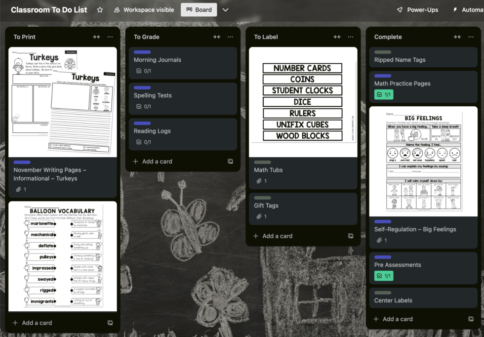 Trello for Teacher Resource Organization - Lucky Little Learners