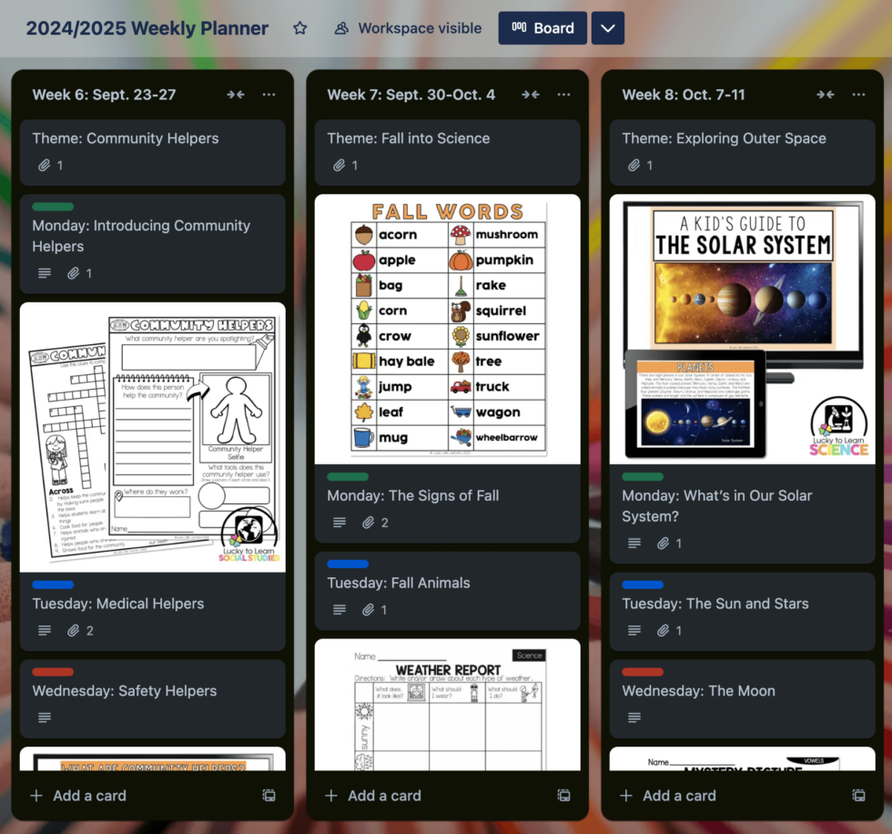 Trello for Teacher Resource Organization - Lucky Little Learners