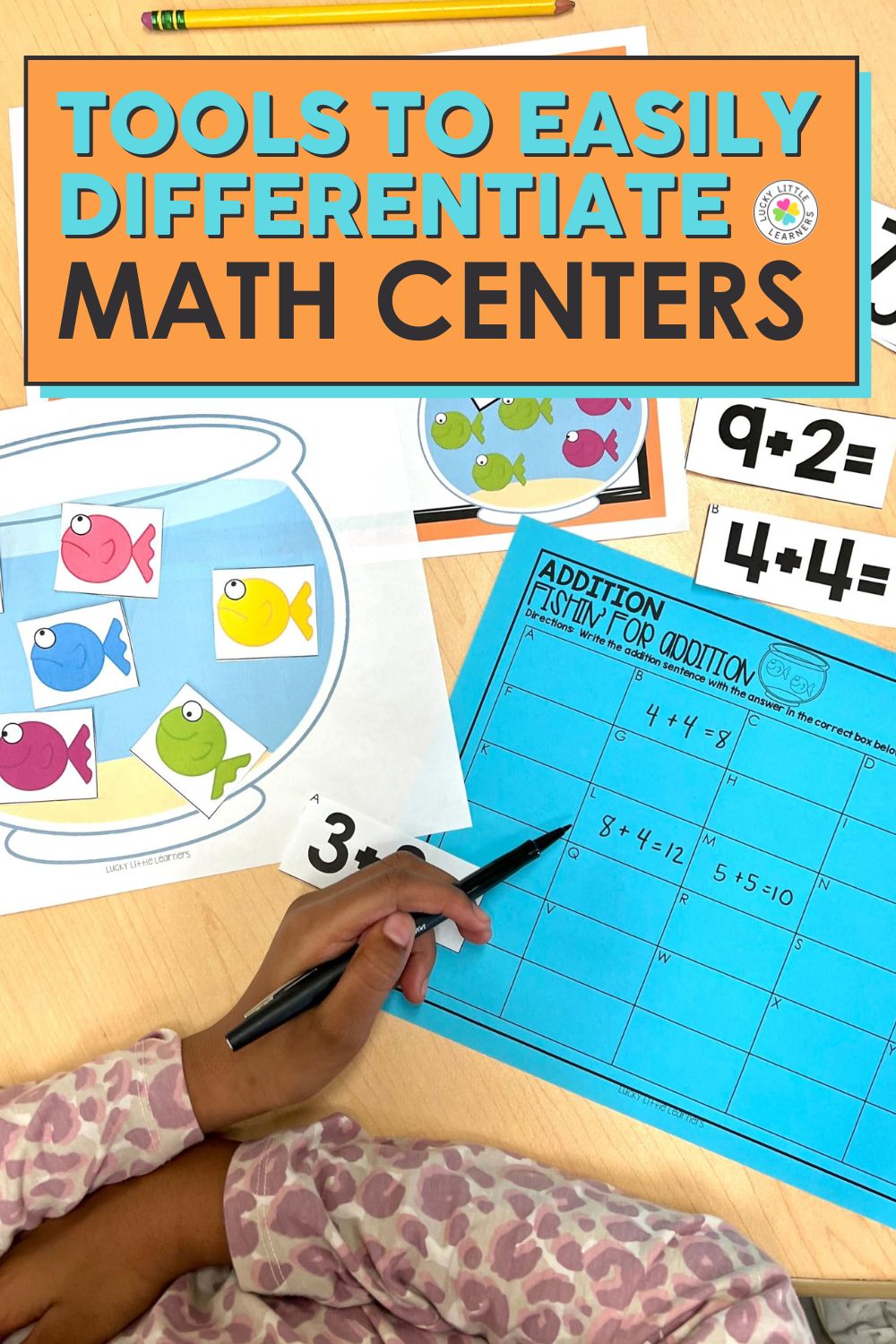 Tools to Easily Differentiate Math Centers - Lucky Little Learners