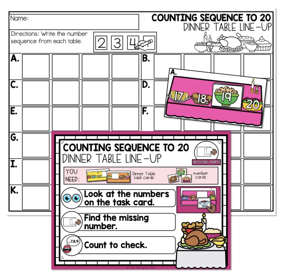 Kindergarten Math Centers That Can Be Done Independently - Lucky Little ...
