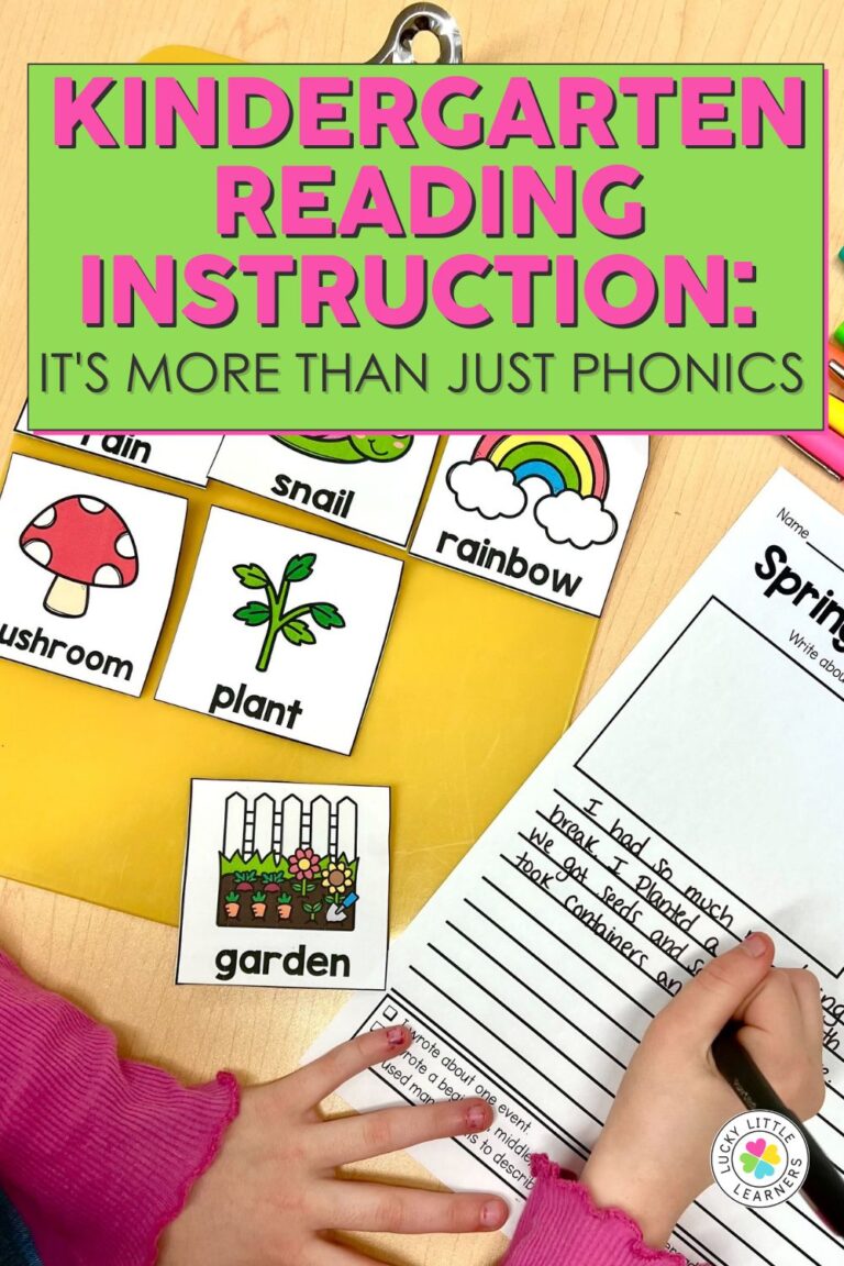 Kindergarten Reading Instruction: It's More Than Just Phonics - Lucky ...