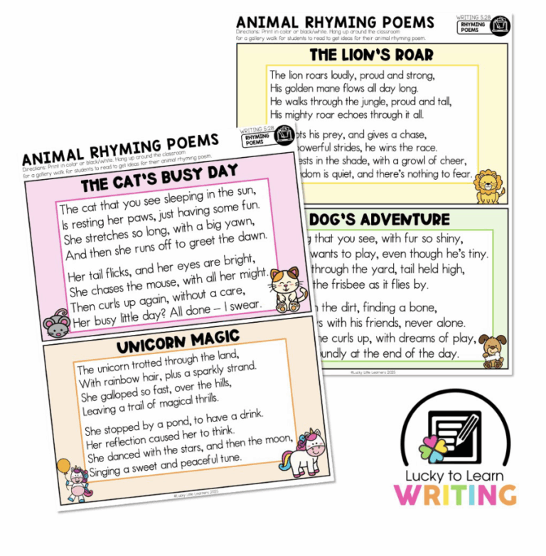 Fun and Simple Poetry for 2nd Grade - Lucky Little Learners