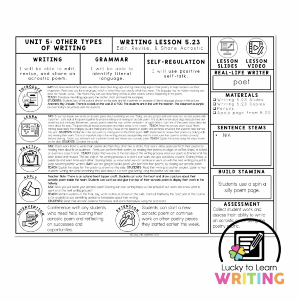 Fun and Simple Poetry for 2nd Grade - Lucky Little Learners